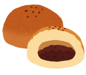 Anpan : a type of sweet bread that is popular in Japan which wrap red ...